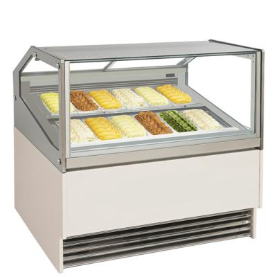 China 220V 10 Buckets Right-angle Ice Cream Display Freezers Or Refrigerators for sale