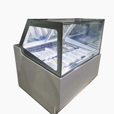China Commercial Ice Cream Gelato Refrigerated Display Showcase for sale