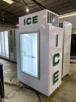 China Indoor Commercial Ice Freezer Bagged Ice Bin with Two Glass Doors for sale