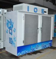 China Indoor Commercial Ice Freezer Bagged Ice Bin with Two Glass Doors for sale