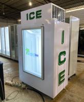 China Upright Bagged Ice Storage Bin with Single Glass Door for sale