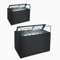 China 7/ 8 /9 Pans Marble or Stainless Steel Base Ice Cream Display Cases for sale