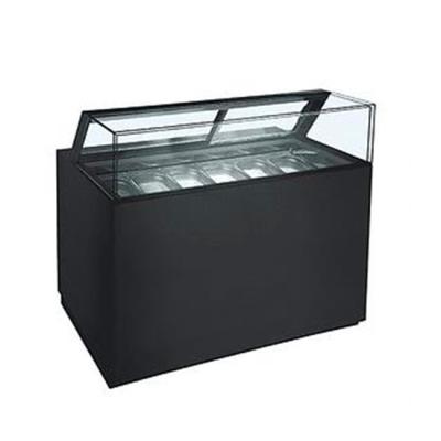 China Stainless Steel Frozen Ice Cream Showcase Gelato Display Cabinet for sale