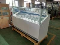 China Single Row Italian Gelato Fridge Freezer Ice Cream Showcase for sale