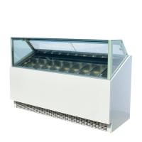 China 9 Tray Commercial Ice Cream Frozen Display Case With Fan Cooling for sale