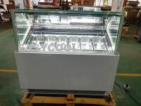 China 9 Tray Commercial Ice Cream Frozen Display Case With Fan Cooling for sale