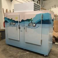 China Outdoor Ice Merchandiser, Commercial Double Door Ice Storage Freezer Large Storage Containers for sale