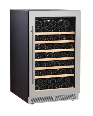 China Stainless Steel 208L Single Zone Wine Cellar Fridge 86 Bottles for sale