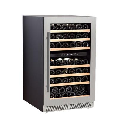 China Electric Refrigerator Dual Zone Free Standing Red Wine Cellar Compressor Wine Refrigerator Cooler for sale