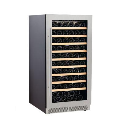 China 110 Bottles Single Zone Wine Cooler With Stainless Steel Door for sale