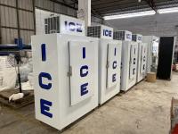 China 63 Cu. Ft. Commercial Outdoor Ice Freezer , Cold Wall Ice Bag Storage Freezer for sale