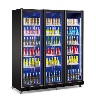 China 3 Doors Vertical Beer Drink Cooler Commercial Refrigeration Equipment for sale