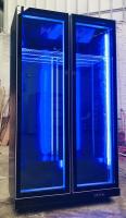 China Double Door Upright Display Fridge Bar Cold Drink Beer Display Cooler With LED Lights for sale