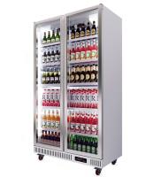 China Vertical  Commercial Glass Door Freezer Fan Cooling Display Fridge For Beer Drinks for sale