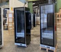 China 400L Full Glass Display Beverage Refrigerator, Beer Vertical Cooler With LED Lights for sale