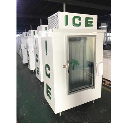 China Glass Door Indoor Ice Storage Freezer Bagged Ice Cold Storage for sale
