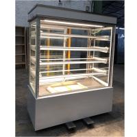 China Vertical Bakery Glass Showcase , Fan Cooling Soft Drink Refrigerator 4 Shelf Type for sale