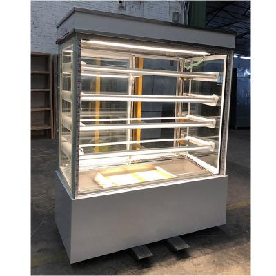 China Vertical Bakery Glass Showcase , Fan Cooling Soft Drink Refrigerator 4 Shelf Type for sale
