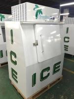 China Commercial Single Door Ice Storage Merchandiser With Sticker for sale