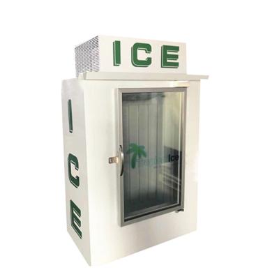China R404a commercial ice cooler indoor gas station bagged ice storage bin for sale