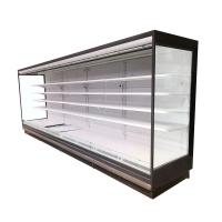 China R22 Upright Open Front Chiller Milk Juice Display Refrigerator for sale