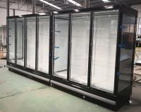 China Commercial Supermarket Refrigeration Open Chillers With Glass Door for sale