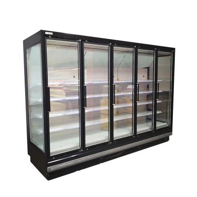 China Commercial Supermarket Refrigeration Split Type Vertical Chilled Display Cabinet open chiller for sale