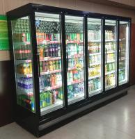 China Fan Cooling Supermarket Multideck Display Refrigerator With Glass Door for sale