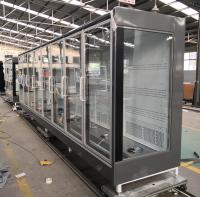 China Fan Cooling Supermarket Multideck Display Refrigerator With Glass Door for sale