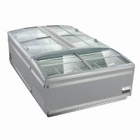 China Sliding glass door display freezer/ Supermarket island freezer for sale