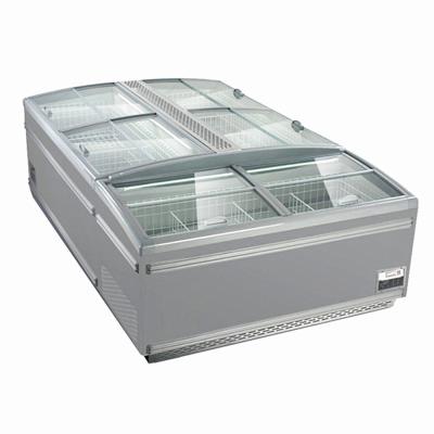 China Sliding glass door display freezer/ Supermarket island freezer for sale