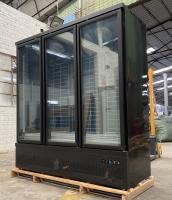 China Customized Upright Supermarket Glass Door Beverage Display Cooler Freezer for sale