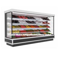 China Supermarket Commercial Open Display Fridge Multi-deck Upright Air Curtain Open Beverage Display Chiller for sale