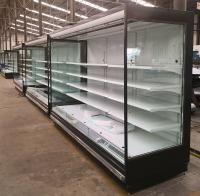 China Supermarket Commercial Open Display Fridge Multi-deck Upright Air Curtain Open Beverage Display Chiller for sale