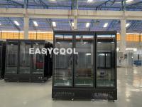 China Ice Cream Upright Display Freezer 1200L Glass Door Vertical Showcase Freezer for sale