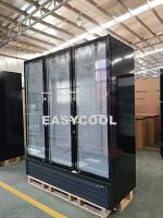 China Ice Cream Upright Display Freezer 1200L Glass Door Vertical Showcase Freezer for sale