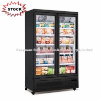 China Commercial Double Door Freezer Glass Door Upright Ice Cream Freezer Showcase with CE for sale