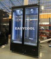 China Commercial Double Door Freezer Glass Door Upright Ice Cream Freezer Showcase with CE for sale