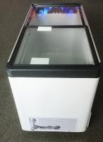 China High quality Big Capacity Curved Glass Top Island Freezer seafood display freezer for sale