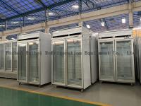 China Supermarket 2~8C glass door beverage cooler upright display refrigerator for sale