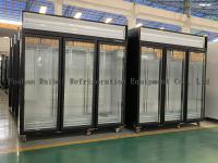 China Convenience Store Upright Glass Door Beverage Display Cooler 3 Doors Refrigerator for sale