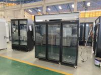 China Convenience Store Upright Glass Door Beverage Display Cooler 3 Doors Refrigerator for sale
