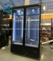 China Digital Control Commercial Freezer Glass Door Fan Cooling Deep Freezer Display Frozen Food And Ice Cream for sale