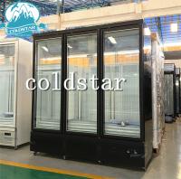 China Commercial Freezer 3 Glass Doors Auto Defrost Ice Cream Upright Display Fridge Freezer for sale