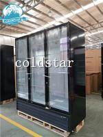 China Embraco Compressor R290 Soft Drink Display Fridge 1500L Glass Door Refrigerator Showcase for sale