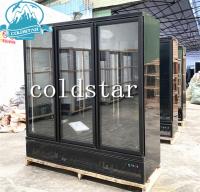 China Commercial Supermarkets 3 Doors Display Freezer,Defrosted Glass Door Freezer for sale