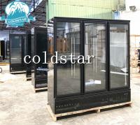 China 1600L 3 Door R290 Upright Display Freezer 110V For Ice Cream for sale