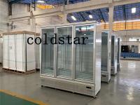 China Commercial Freezer 3 Glass Doors Auto Defrost Ice Cream Upright Display Fridge Freezer for sale
