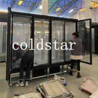 China Supermarket Upright Multi Door Refrigerated Showcase Beverage Chiller for sale