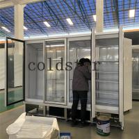 China Large Capacity Beverage Coolers Glass Door Commercial Refrigerator for sale
